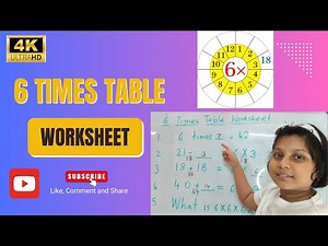 6 Times Table Worksheet | Multiplying by 6 Worksheets | Multiplication Tables | #timestable #maths