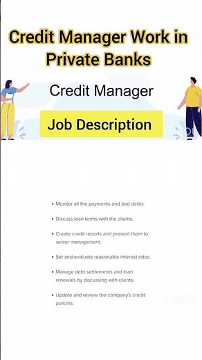Work of Credit Manager in Bank | Credit Manager Job Description