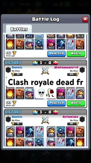 Clash Royale dead fr 🥀 #clashroyale #clashroyaleshorts