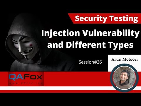 Injection vulnerability and different types (Session 36 - Security Testing)