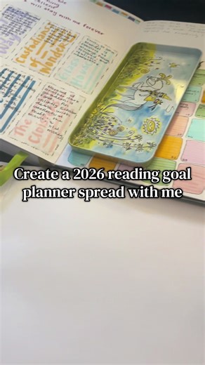 Planning and tracking my reading goal 📚💛 One of my favorite spreads in my @Passion Planner each year is my reading goal. I pair this analog spread with my @Goodreads app—I never want to choose only analog or only digital! Likewise, for me, both physical books and audiobooks count toward my goal. I’m a huge fan of using @Libby App for getting audiobooks for free with my local library card. Last year was the first time in quite awhile that I have not met my reading goal, but I’m excited to get t
