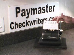 Paymaster CheckWriter Model X 2000