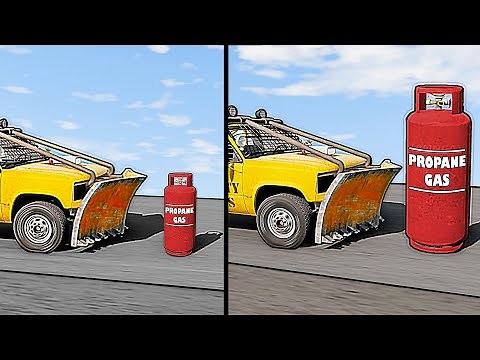 Vehicles VS Increasing Propane Tank in BeamNG drive