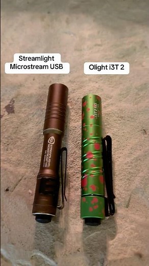 Streamlight Microstream USB vs Olight i3t 2 size #streamlight #olight #flashlight #edcflashlight