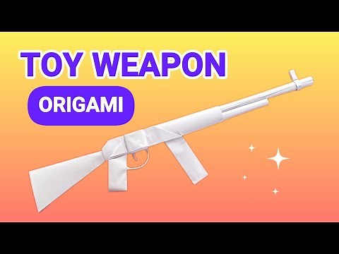 Origami Toy Gun 🔫 | How to Make a Paper Gun Without Glue – Easy DIY Craft