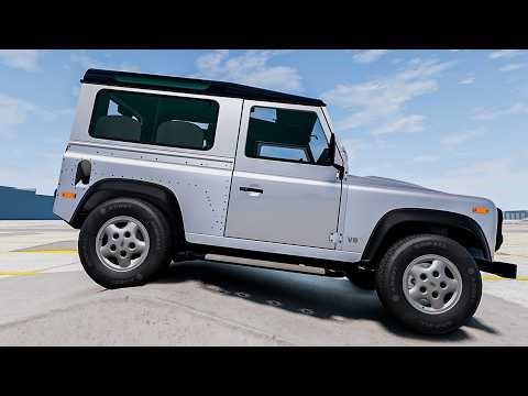 BeamNG Drive Update 0.37 – Land Rover Defender 90's Suspension Test – Stock vs Modified
