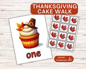 Thanksgiving Cake Walk Numbers, Cake Walk Game, Cake Walk Signs, Thanksgiving Games, Fall Party Game, Family Reunion Games, Icebreaker Games - Etsy