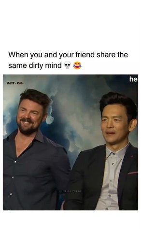 Pubertygram 🔞 on Instagram: "The moment they realized 💀😂 This meme comes from an interview with actors Karl Urban and John Cho while promoting the film Star Trek Beyond. In the interview, the reporter asks a question about teleporting, saying they would teleport “from my bed straight to a Five Guys,” referring to the American fast-food chain. The two actors, who are not from the US, misheard or misunderstood the question, interpreting “Five Guys” literally as “five men.” 