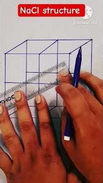 NaCl Structure easy drawing step by step #chemistry #education #drawing #diagram #class12 #class11