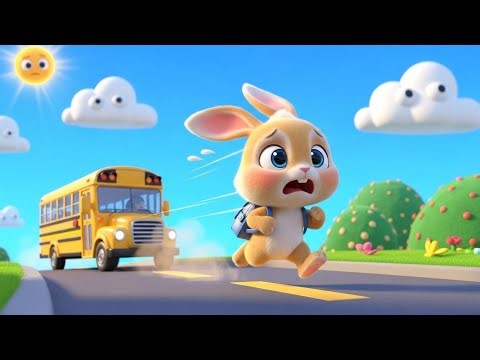 ⏰🐰 Bunny Overslept & MISSED the School Bus! 😱🚌 | Fun 3:50-Min Kids Poem
