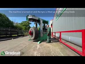 Gradeall OTR TYRE Splitter on Polyurethane/Foam filled tyres