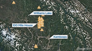 Dozens of wildfires burning across B.C.