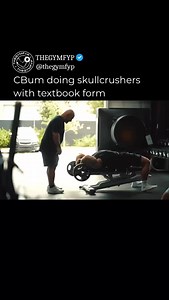 CBum doing skullcrushers with textbook form Comment “CBUM” and I’ll send you the 8 day workout split Cbum used to win his 5th Olympia @cbum @hanyrambod | Thegymfyp