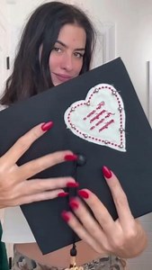 We tip our caps to all the grads. 🎓 Put your personal spin on a graduation cap with embroidery, just like SINGER® Partner Kassi Ashton. | Singer Sewing