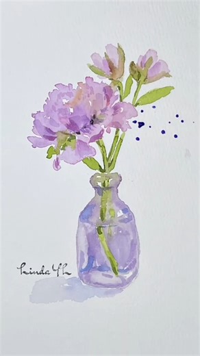 How to paint loose watercolour peonies #art #flowers #watercolor | LINDAartdiary