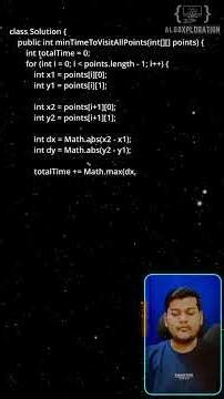 Day 27: LeetCode Daily Challenge: LeetCode 1266 – Minimum Time Visiting All Points 🧠
