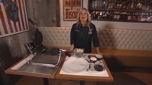 How to make chef Cat Cora's bacon-cheddar waffles