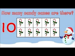 Candy Cane Counting Ten Frame | Christmas Counting | Subitize to 10