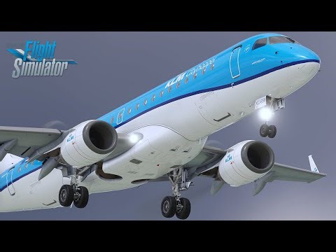 MSFS | FSS Embraer 190 | Amsterdam to Nice | Full Flight