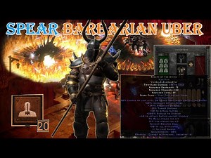 Diablo II Resurrected - Spear Barbarian(Concentrate) Build Uber Tristram