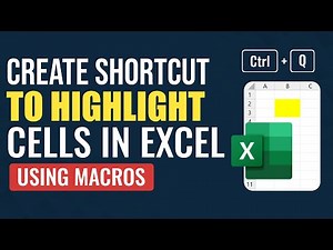 Create Shortcut to Highlight Cells in Excel Using Macros (1-Minute Tutorial) | Excel trick
