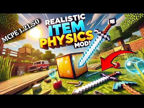 Item Physics Mod MCPE 1.21.50+ | Realistic Items Drop Addon MCPE | MCPE Mods Zone!!