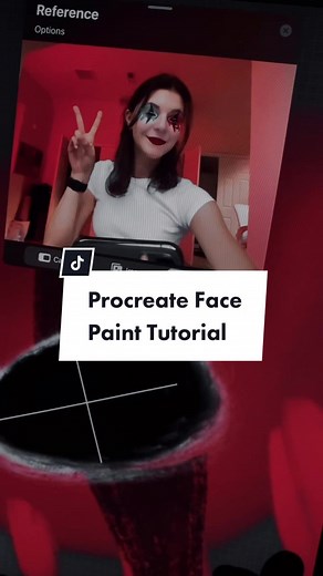 Harley Quinn Face Paint Tutorial using Procreate