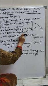 Class 7 chapter 6 Pythagoras property of right angle triangle