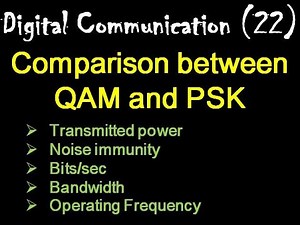 Digital Communication 22: Comparison between the QAM system and the PSK system