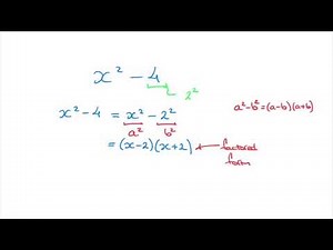 Factoring Quadratics - Difference of Two Squares