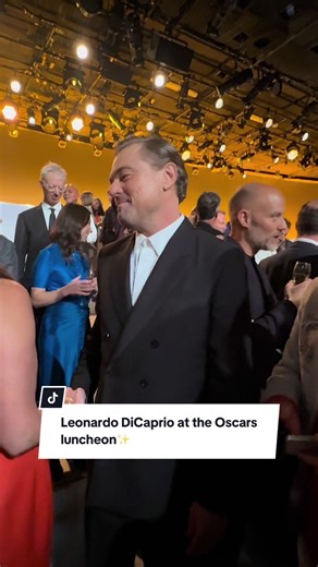 Leonardo DiCaprio's Oscars Luncheon Moment