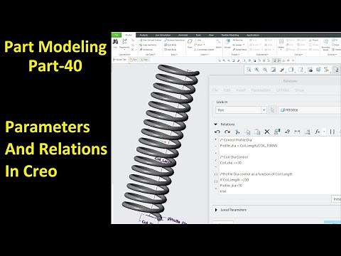 #40 Creo Part Modeling- Parameters And Relations In Creo