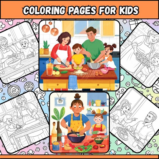 Kids Coloring Pages Printable Pack - Etsy