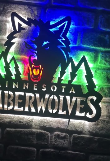 Minnesota Timberwolves Light-wall Decor-nba Wall Decor-birthday Gift-man Cave Decor - Etsy