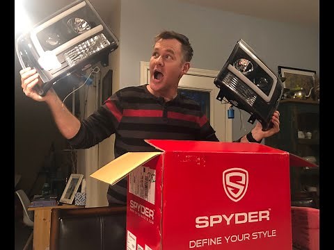 Spyder Headlights Unboxing & Install on Ford Excursion