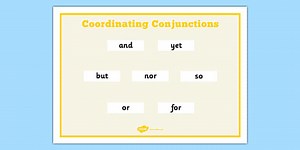 Coordinating Conjunctions Word Mat