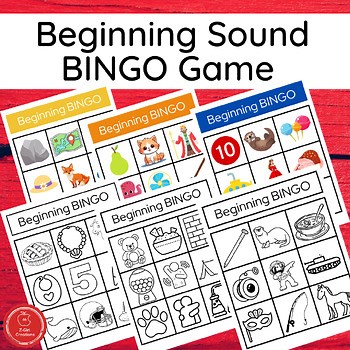 Phonemic Awareness Bingo Game Beginning Sounds Phonics Activity Printable
