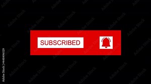 English Language Subscribe Button Animation with Alpha Channel Prores 4444.