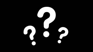 White question marks pop-up animation. (Transparent background)