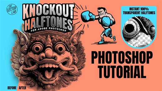 Knockout Halftones - Photoshop Tutorial
