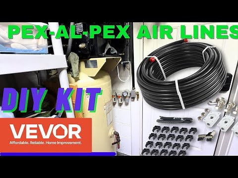 How to Install VEVOR PEX-AL-PEX HDPE Compressed Air Lines in Garage or Shop