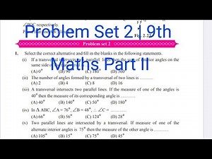 Problem Set 2 | Std 9 Maths Part II | L-2 Parallel Lines