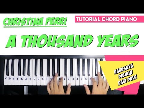 Christina Perri - A Thousand Years Piano Chord Tutorial (Easy to Understand for Beginners)