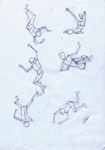 Poses Falling Drawing Base Male