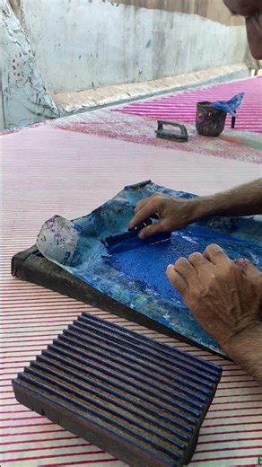 Colour making and adjusting for block print