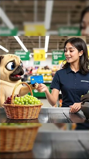 Rich Pug Dog Pays With Credit Card 💳💸 #Shorts