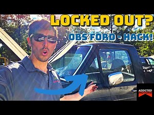 LOCKED OUT | This Trick Might Save You - How To Get Into An OBS Ford Truck Without Breaking Things!