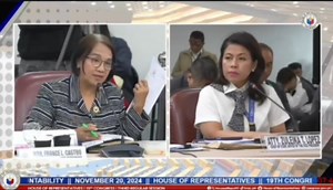 JUST IN: After proving that there's a clear violation or an undue interference in the conduct proceedings, Rep. France Castro moved to cite the chief of staff of the OVP, Atty. Lopez, in contempt. #ConfidentialFunds | ACT Teachers Party-List
