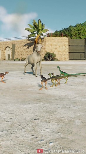 Goat vs Compys: Epic Horn Attack in Jurassic World Evolution 2