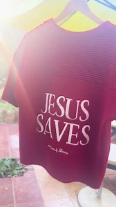 SAVED BY JESUS - Red Unisex Knit Jersey - Etsy